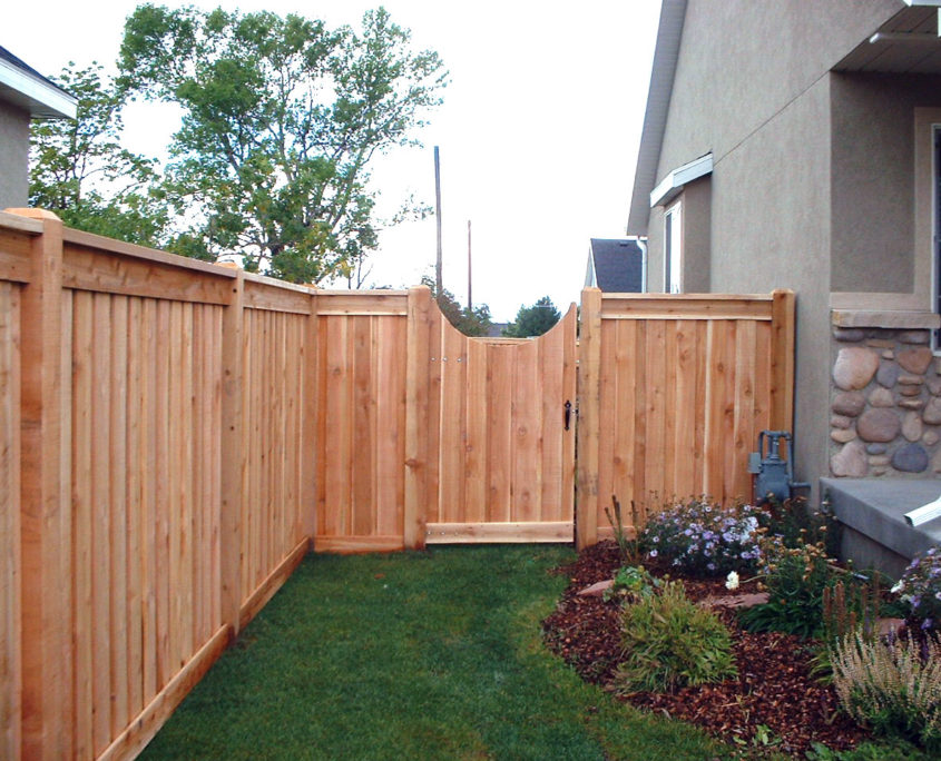 Board on Board with Trim Rails Fence | Cedar Fencing | Wood Fencing