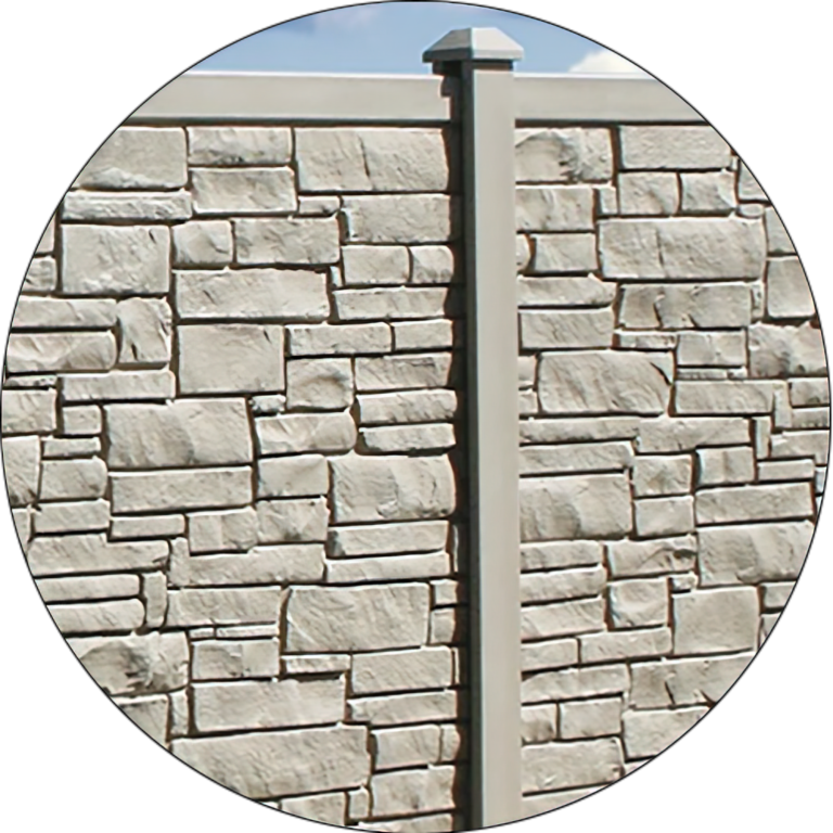 Bufftech Molded Fence | Simtek | Simulated Stone and Wood Fencing